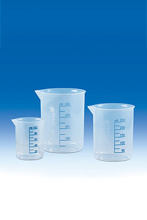 Vitlab Griffin Beakers, PP, Raised Blue Scale - Copens Scientific Malaysia